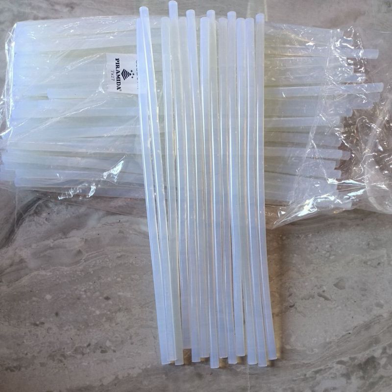 Jual Lem bakar kecil lem plastik bening serbaguna 1 ikat 10pcs | Shopee ...