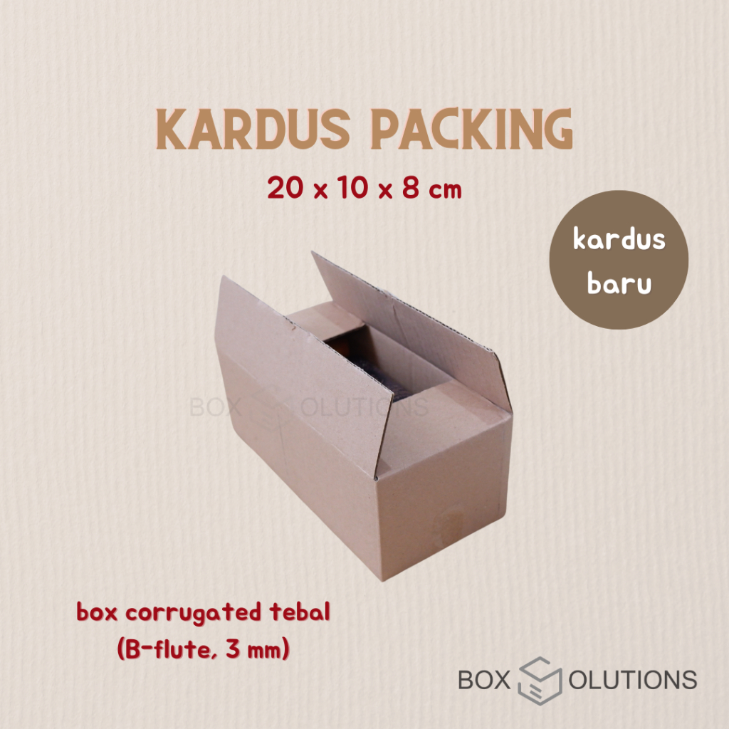 Jual kardus packing TEBAL 20 x 10 x 8 cm / dus / box corrugated b-flute ...