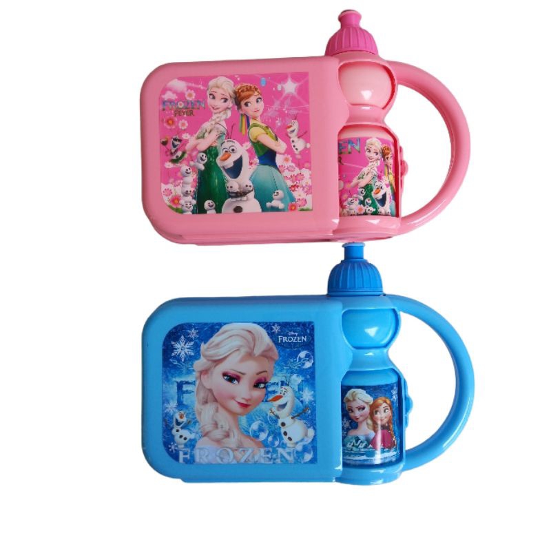 Jual School Box Bottle Frozen 2 Technoplast / School Lunch Box Bottle ...