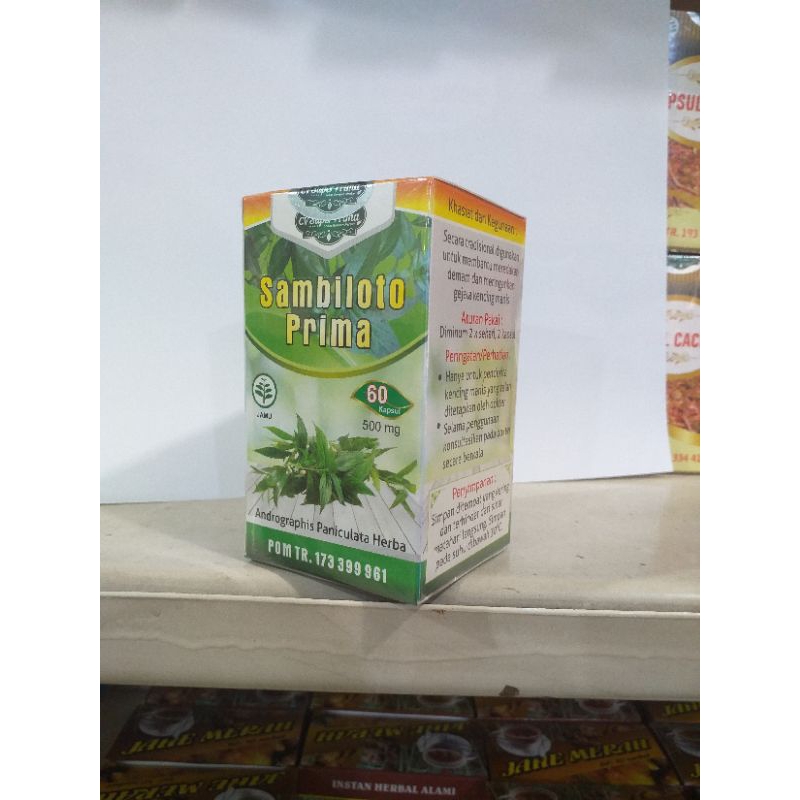 Jual kapsul Sambiloto Prima 60 kapsul Andrographis paniculata herba ...