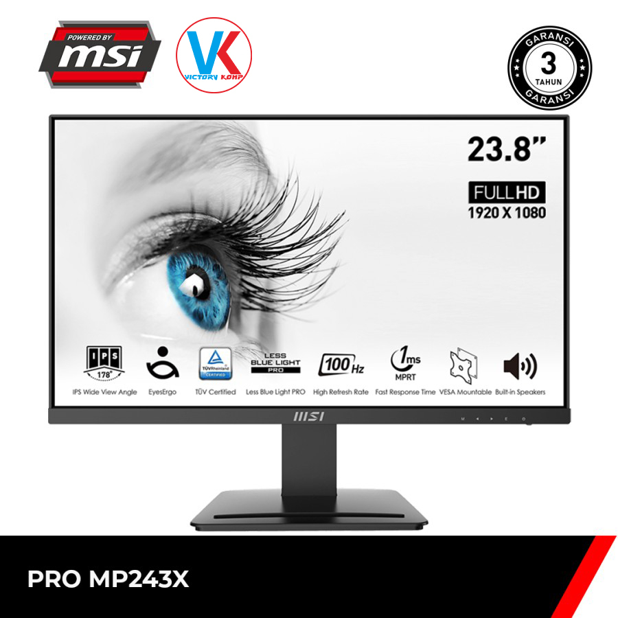 Jual Monitor MSI Pro MP243X 24 inch 100Hz IPS Panel Full HD Monitor LED ...