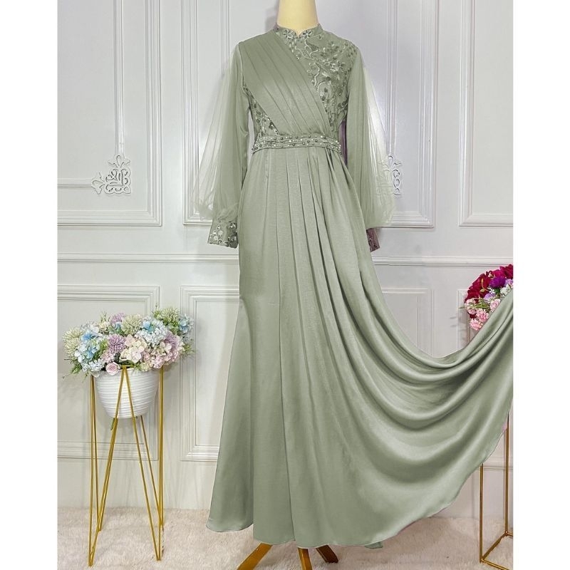 Jual ( READY STOK ) GAMIS PESTA MEWAH ( DREES ADEEVA) BAJU PESTA MUSLIM ...