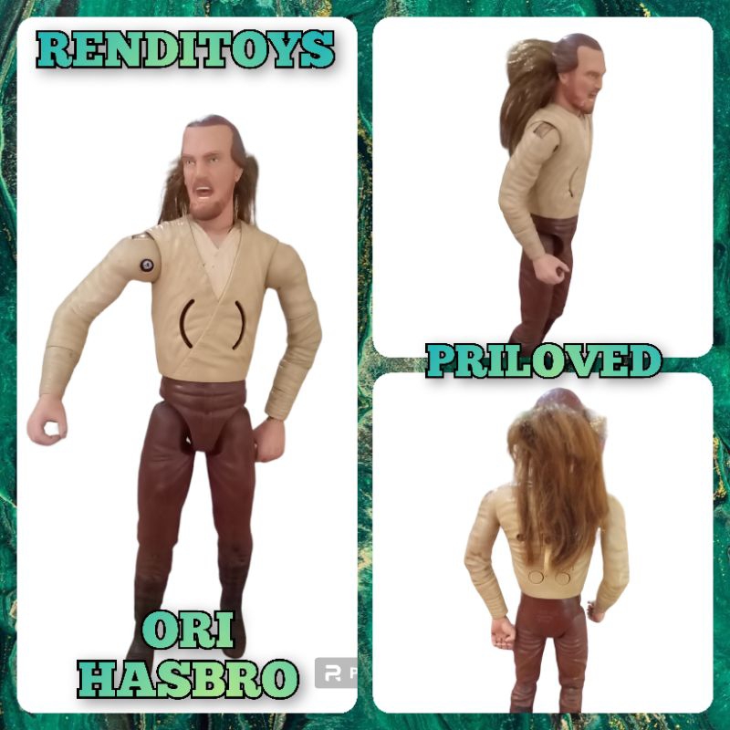 Jual Star Wars Episode I Electronic Talking Qui-Gon Jinn Hasbro 12 Inch ...