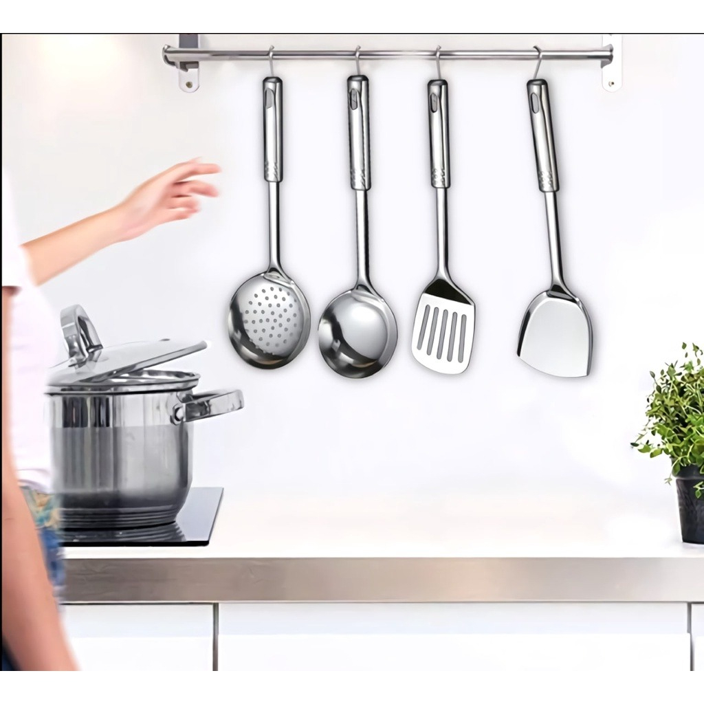 Jual KITCHENWARE SPATULA STAINLESS isi 4 pc SUTIL SET SODET ALAT MASAK ...