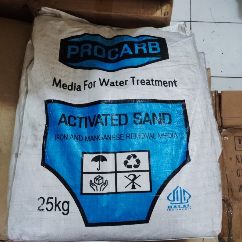 Jual Pasir aktif Procarb 25 kg media filter air activated sand | Shopee ...