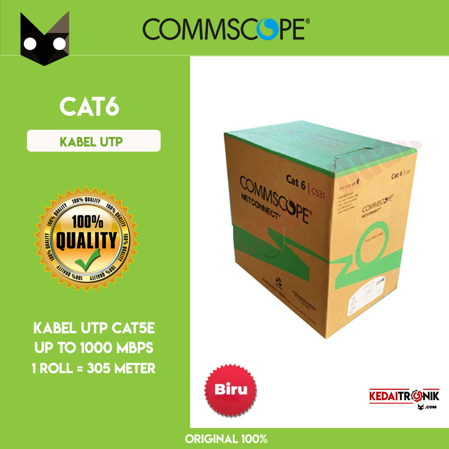 Jual Kabel Lan UTP CAT6 RJ45 COMMSCOPE AMP Comscope Cat 6 | Shopee ...