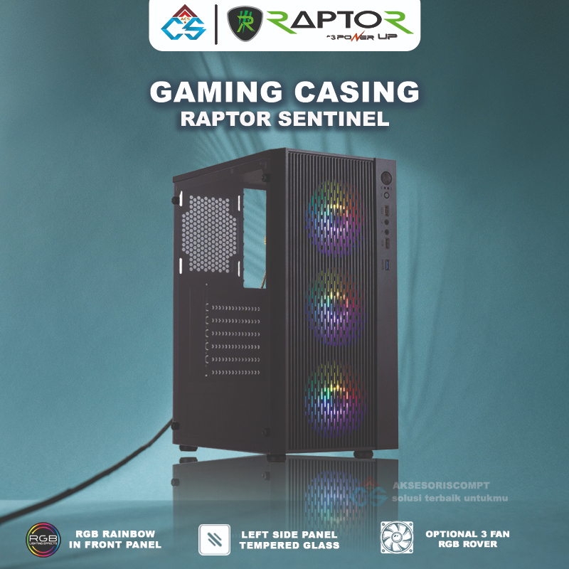 Jual Casing Gaming RAPTOR SENTINEL - Casing Gaming FULL ATX | Shopee ...