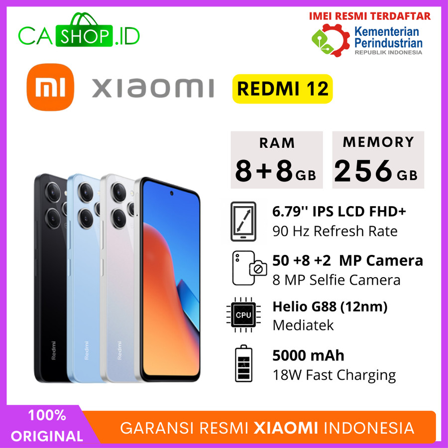 Jual Xiaomi Redmi 12 Series | Redmi 12 8GB 256GB 8/128 | Redmi 12C 3/32 ...