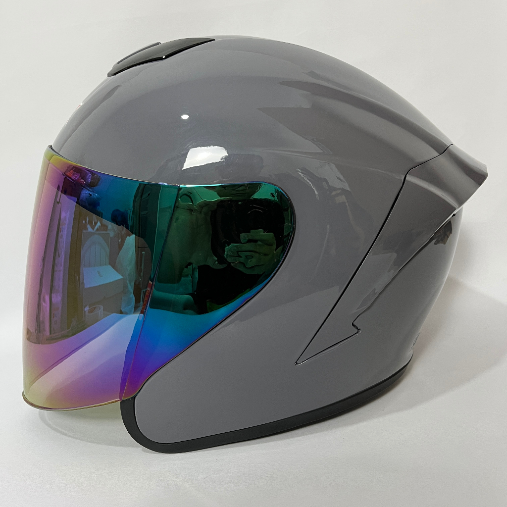 Jual Helm CRX AK-1 Grey Stone Glossy - Polos Solid - Helem Helmet Dewasa SNI (bukan Kairoz NFJ ...