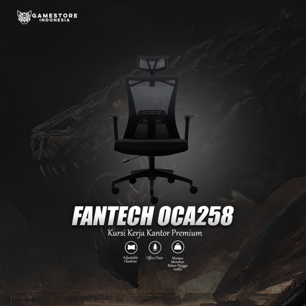 Jual Fantech Kursi Kerja Kantor OCA258 Premium Office Chair -(Hitam ...