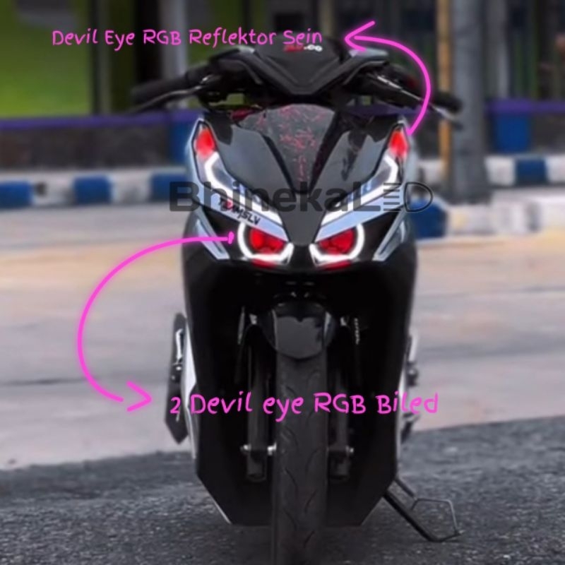 Jual Lampu Devil Eye RGB Bluetooth untuk Biled Projector Led Rapat ...