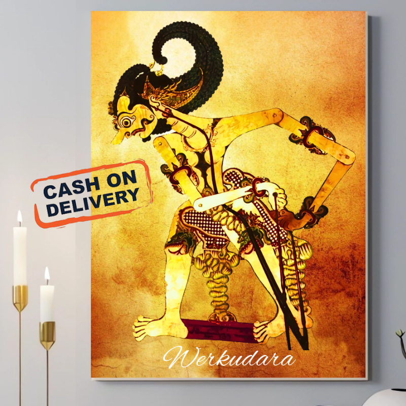 Jual Poster Wayang Kulit Werkudara Untuk Hiasan Dinding Atau Wall Dekor ...