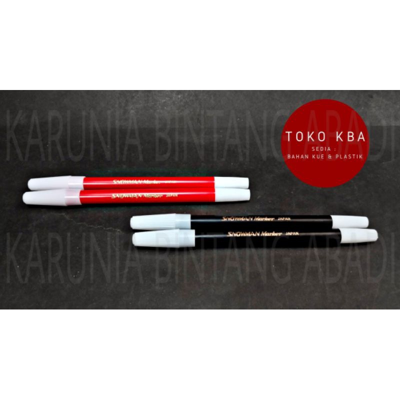 Jual Spidol Snowman Marker Kecil Satuan ( Hitam | Merah | Biru ...