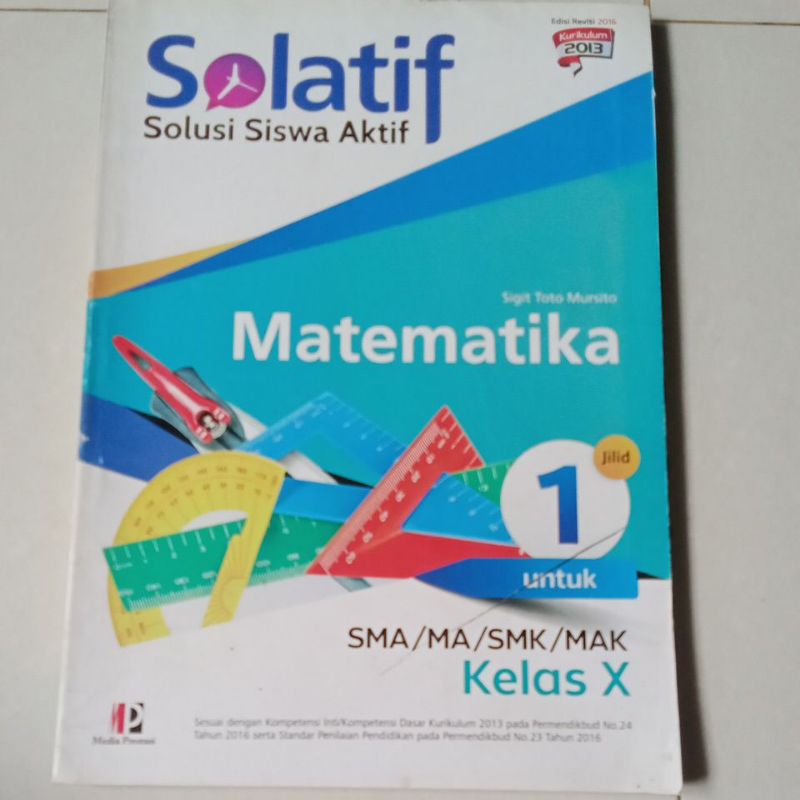 Jual buku solatif solusi siswa aktif matematika untuk SMA - SMK Kelas 1 ...