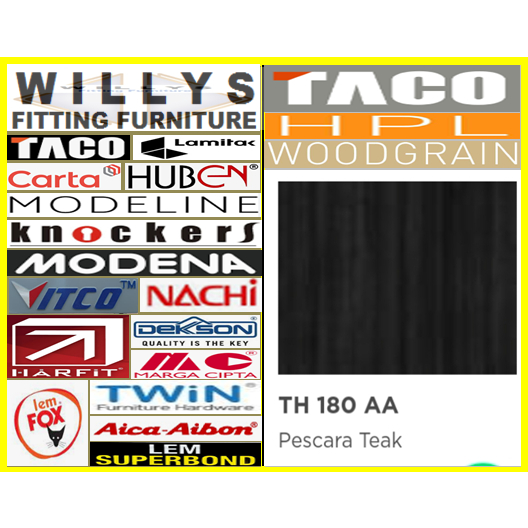 Jual Taco Woodgrain HPL TH 180 AA - Pescara Teak | Shopee Indonesia