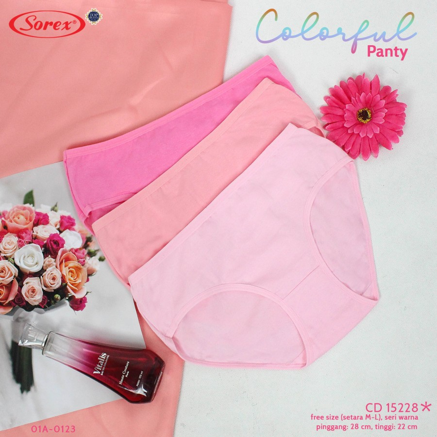 Jual SOREX 15228 CD Celana Dalam Sempak Wanita Polos Bahan Katun ...