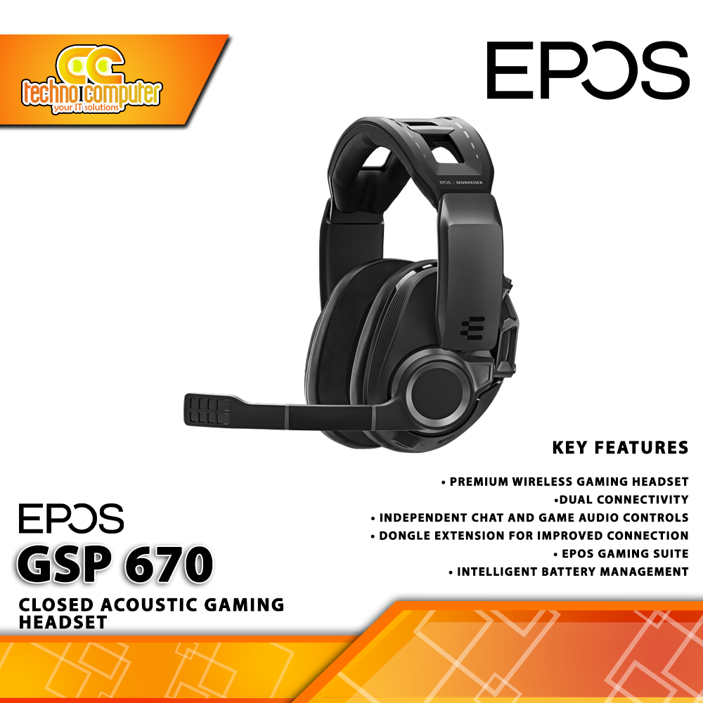 Jual HEADSET EPOS GSP 670 Wireless - Closed Acoustic Gaming Headset | Shopee Indonesia