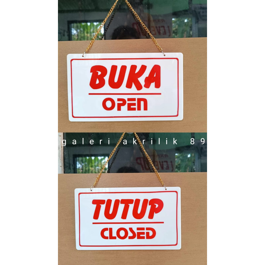 Jual Sign Board BUKA TUTUP/OPEN CLOSE | Shopee Indonesia