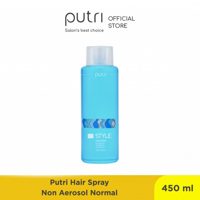 Jual Putri Hair Spray Non Aerosol Normal (Biru) 450 ML (Pcs) | Shopee ...