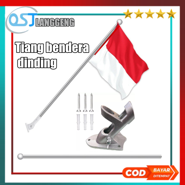 Jual Safety Braket Wall - Bracket Tiang Bendera Besi Di Dinding 1 Set ...