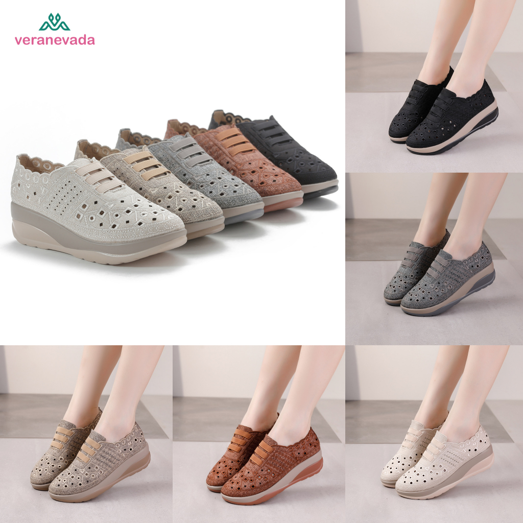 Jual Vera Nevada Sepatu Wedges Wanita Shoes VN1237 | Shopee Indonesia