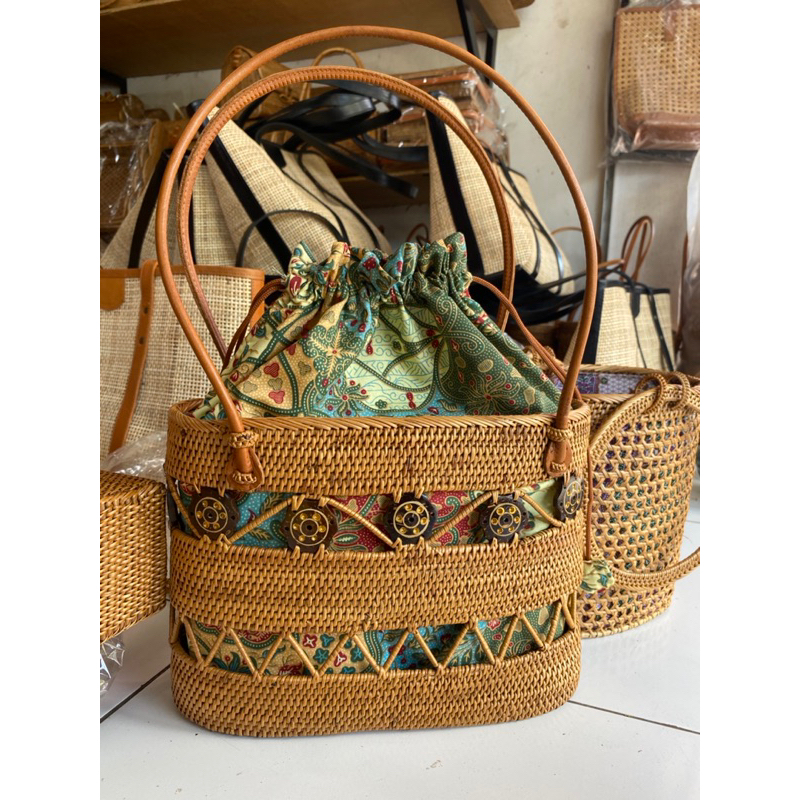 Jual TAS JINJING | TAS WANITA | TAS ROTAN BALI | SHOULDERBAG | TAS ATE ...