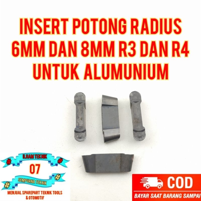 Jual Insert potong radius 6mm dan 8mm R3 dan R4 untuk alumunium bukan ...
