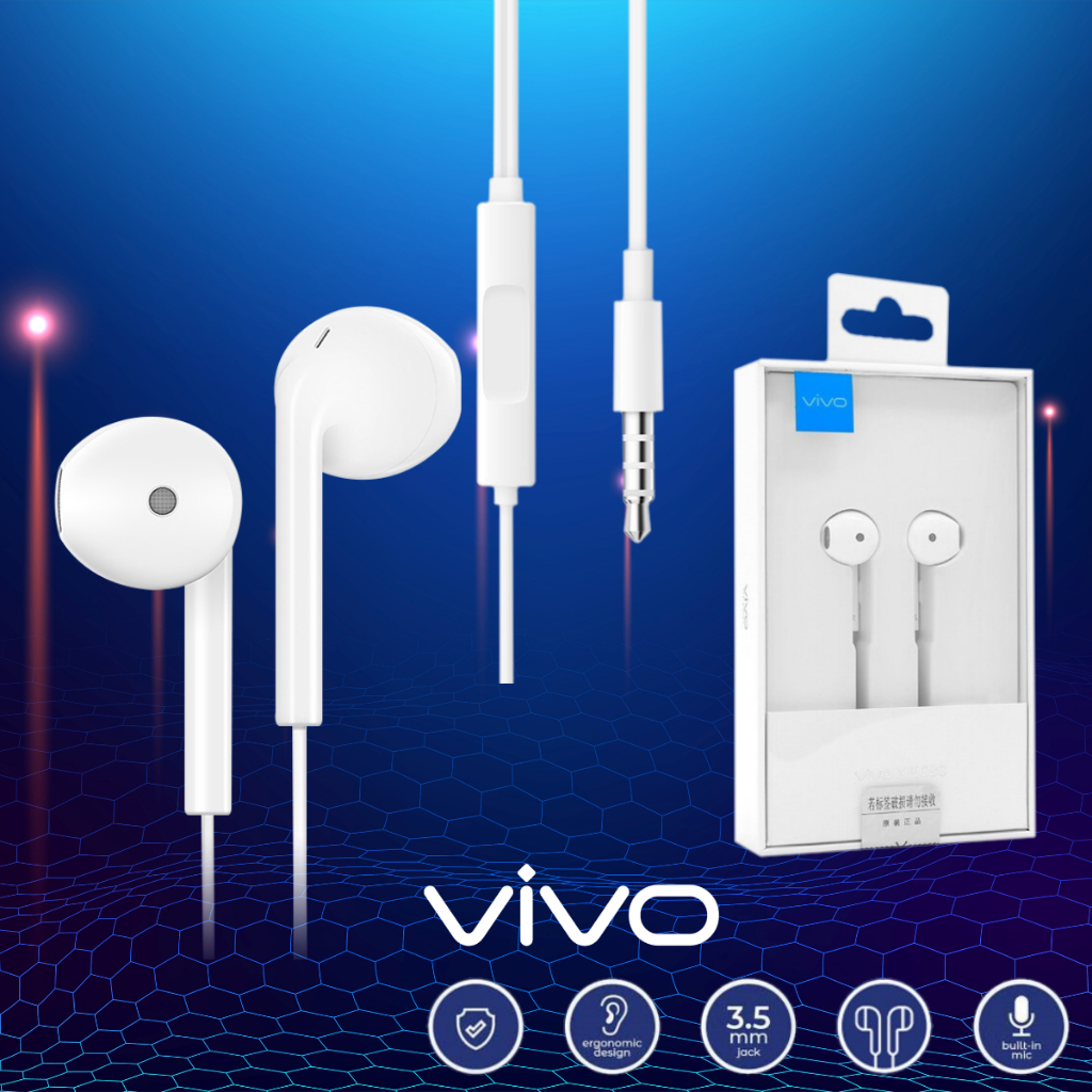 Jual Headset VIVO Original Hifi Handsfree Earphone Vivo With Mic XE680 ...