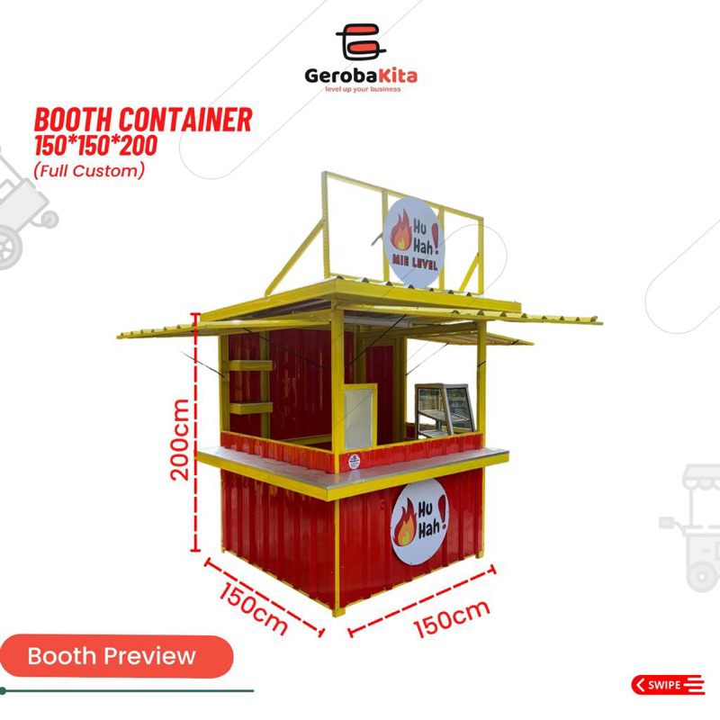 Jual Booth Container 150x150x200 Custom | Shopee Indonesia