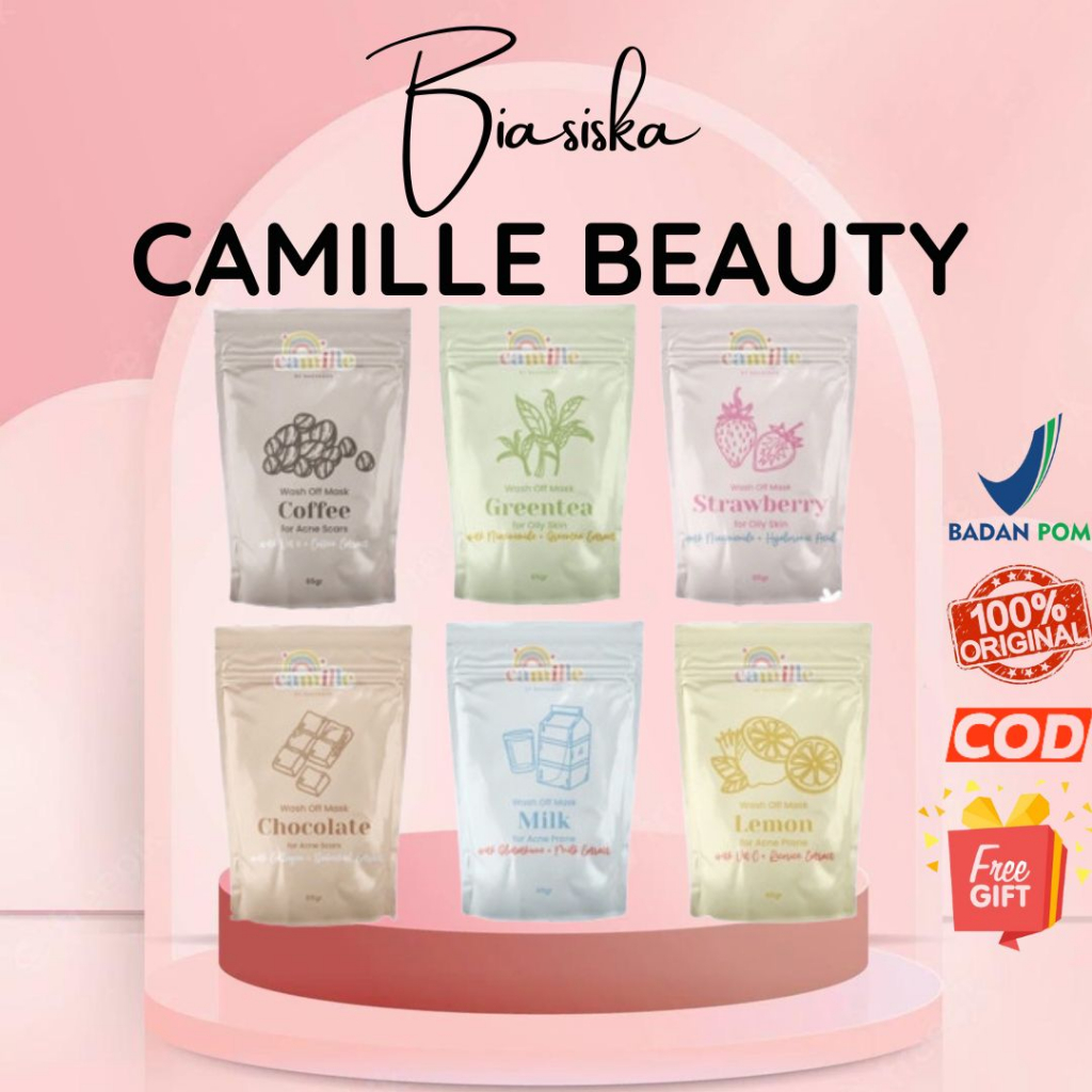 Jual CAMILLE Wash Off Mask 25gr/65gr masker wajah masker bubuk masker powder [BPOM] | Shopee ...