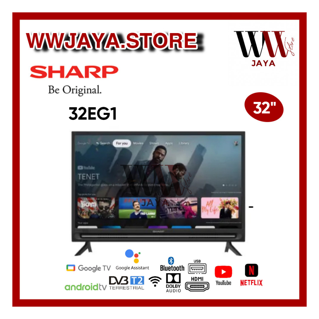 Jual TV LED Android Sharp 32EG1 LED Sharp 32 Inch Android Gogle TV ...