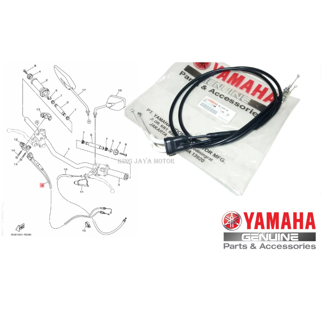 Jual Kabel Gas cable Tali gas Yamaha Xabre MslaZ MT25 Gas Throttle ...