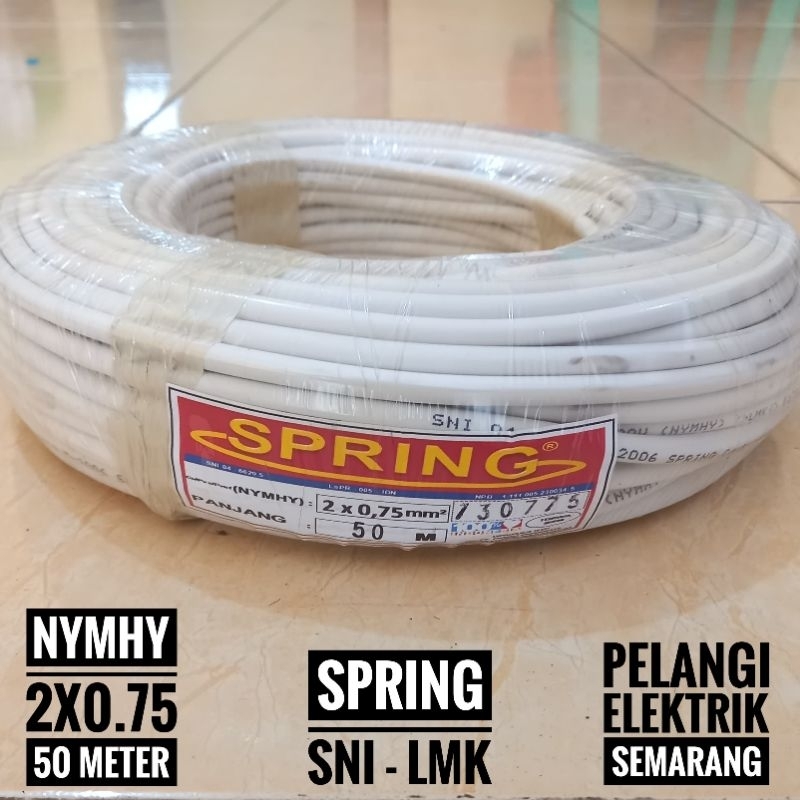 Jual SPRING Kabel NYMHY / NYYHY 2x0.75 2x0,75 Serabut SNI LMK - 50 ...