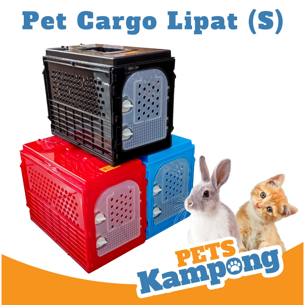 Jual Kandang Kucing Pet cargo Lipat ukuran 33x20x26 S | Shopee Indonesia
