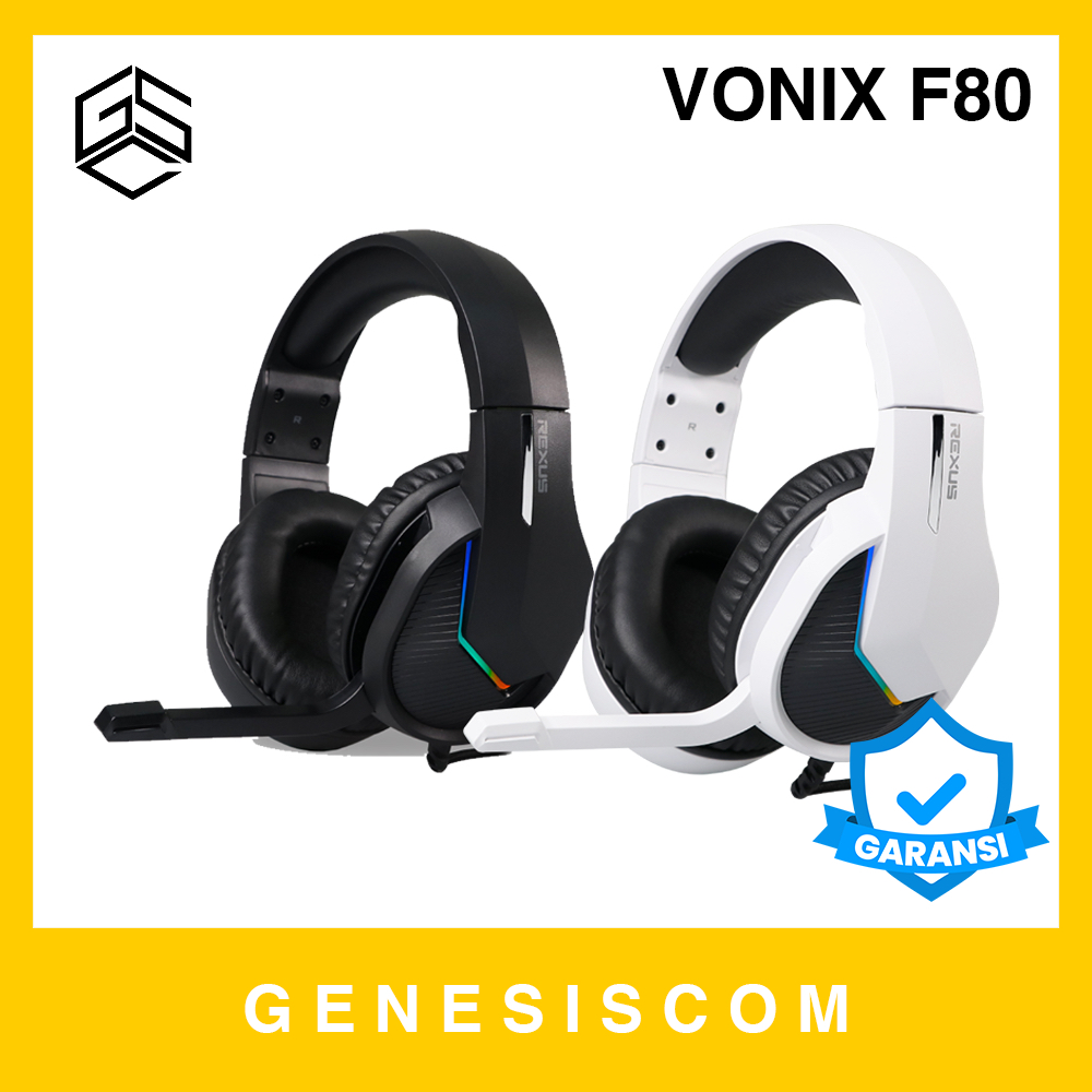 Jual Headphone Gaming REXUS VONIX F80 RGB Headset with Mic 3.5mm Jack ...