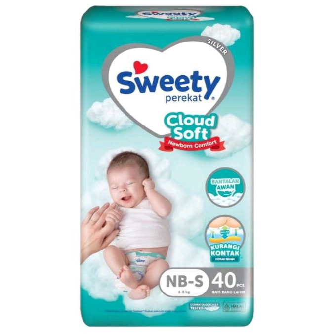 Jual Sweety SILVER Comfort Cloud Soft Perekat NBS20/NBS40 Popok Bayi ...