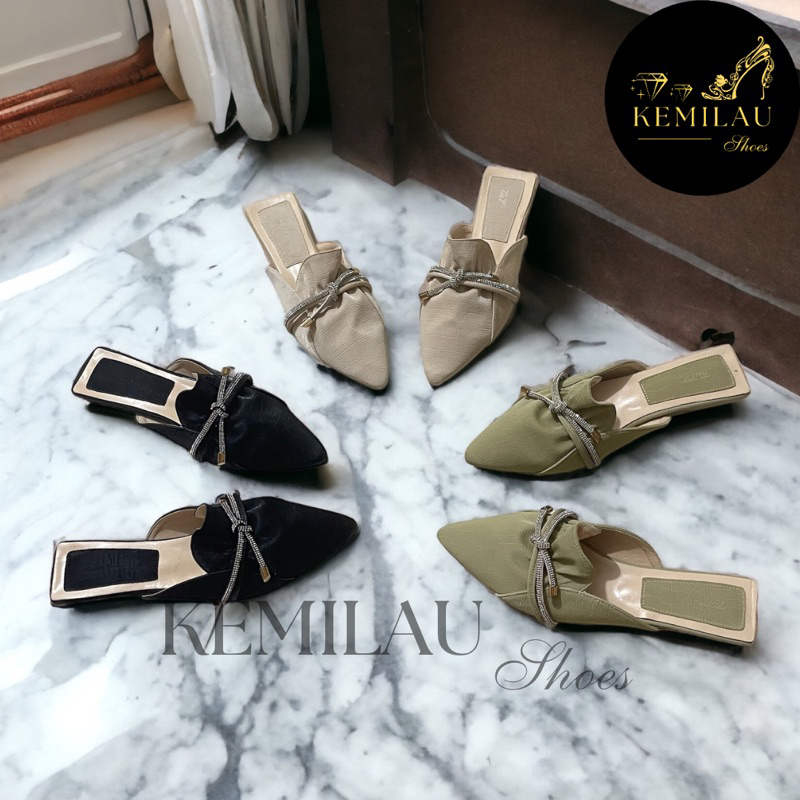 Jual TIIIT Belle Sandal Tutup Depan Flat Shoes Sepatu Impor Wanita ...
