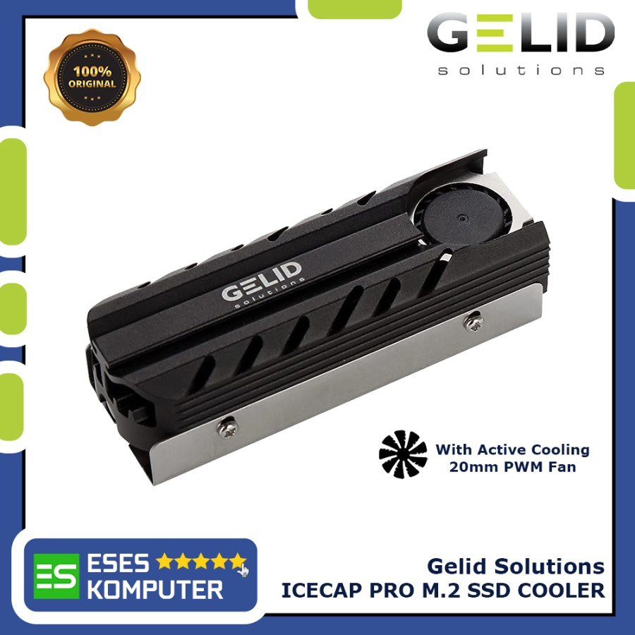 Jual SSD Cooler GELID ICECAP PRO M.2 SSD NVME COOLER Active Cooling PWM ...