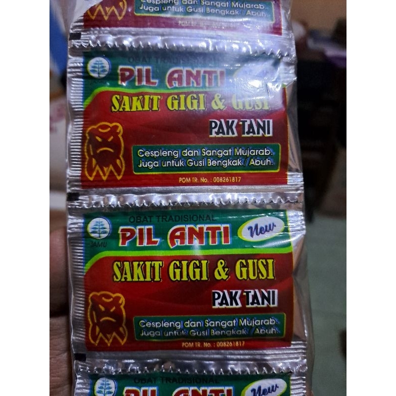 Jual Pil Pak Tani Obat Sakit Gigi Original (1 slop isi 5 renceng) | Shopee Indonesia