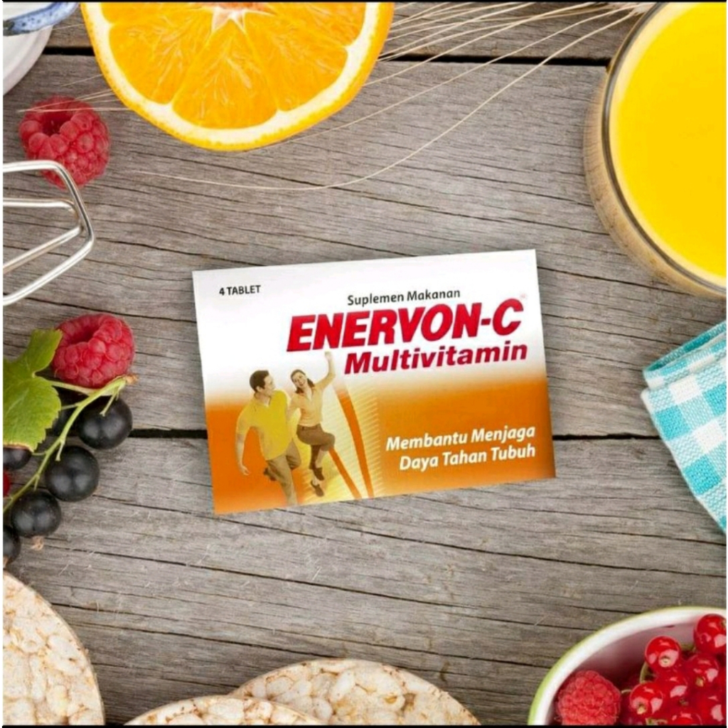 Jual Enervon C 1 STRIP @ 4 Tablet Multivitamin | Shopee Indonesia