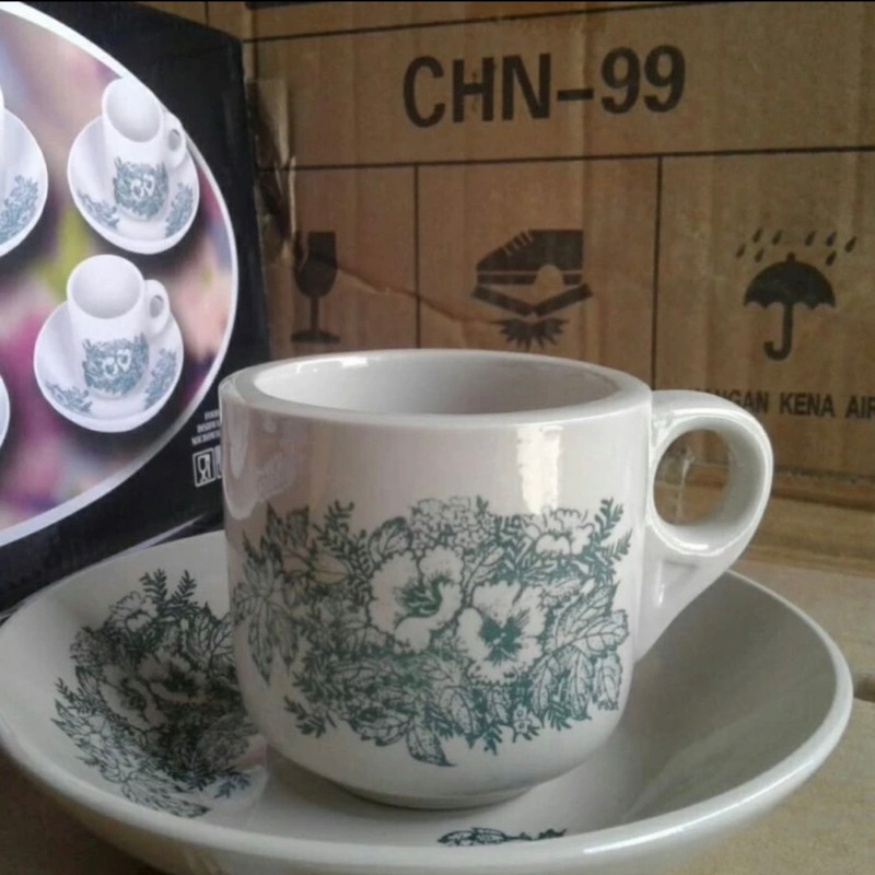 Jual Cagkir Piring Kopi Morito/Gelas kopitiam/Gelas keramik/mug gelas ...