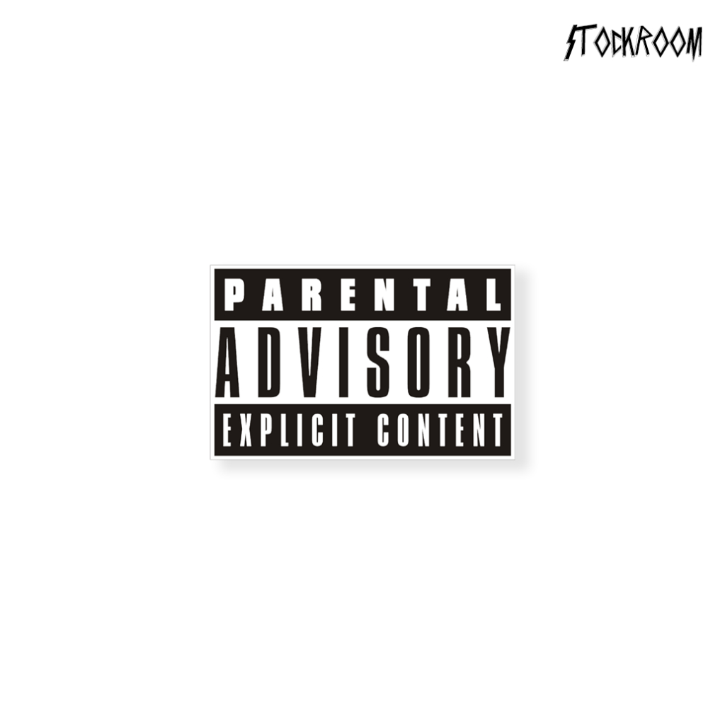 Jual (BISA COD) STIKER AESTHETIC "PARENTAL ADVISORY" / STIKER HELM ...