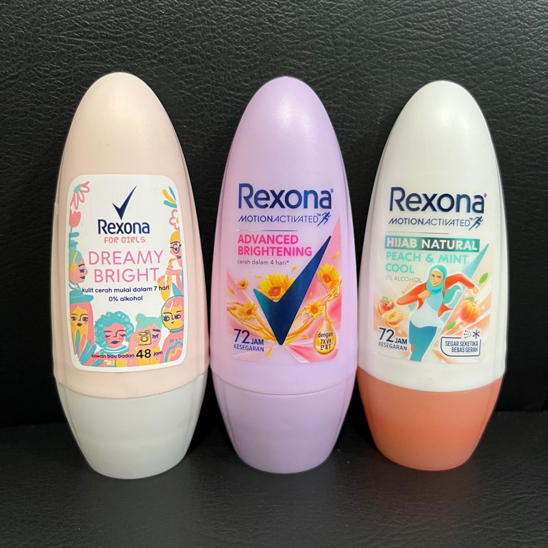 Jual REXONA Women Deodorant Roll On Advanced Brightening / Dreamy Bright / Hijab Peach & Mint ...