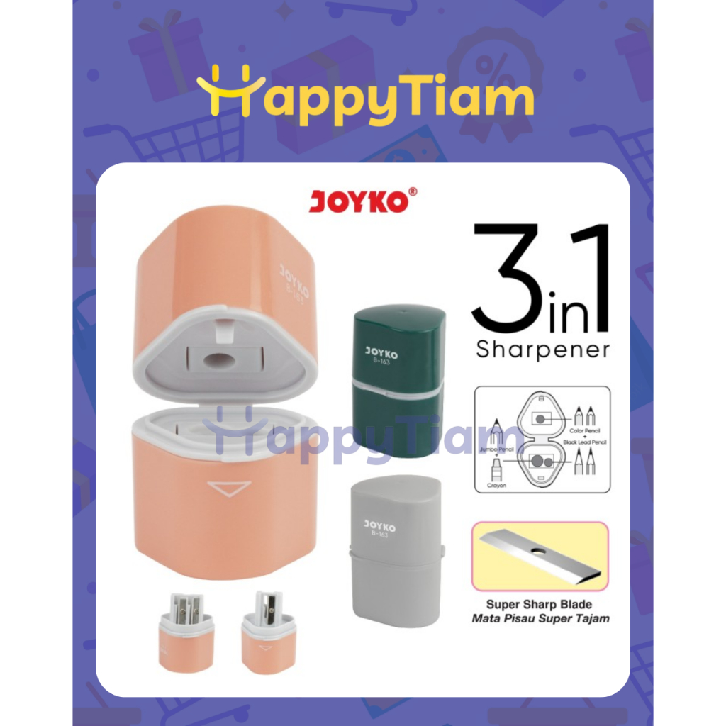 Jual SHARPERNER JOYKO B-163 3 In 1 RAUTAN SERUTAN PERAUT PENSIL ...