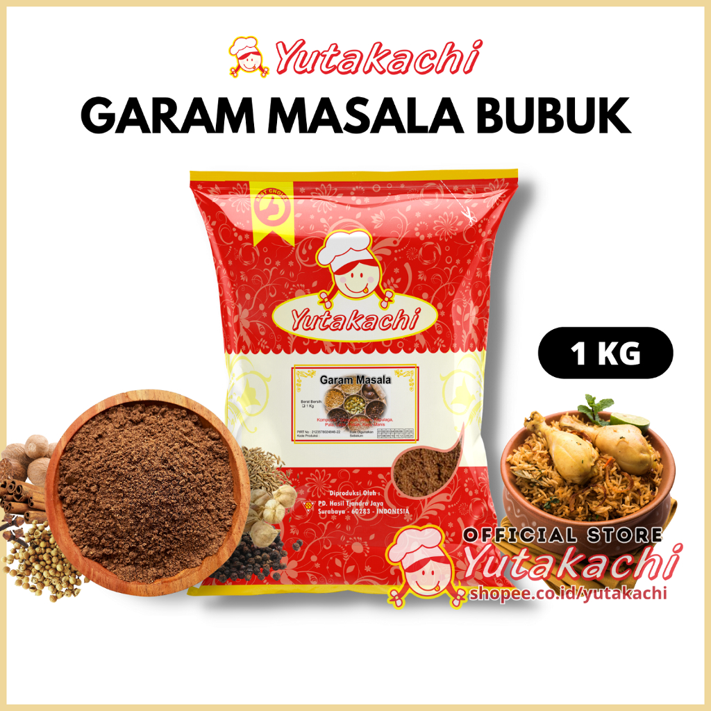Jual Bumbu Garam Masala Bubuk 1 kg Yutakachi / Bumbu Masak India ...