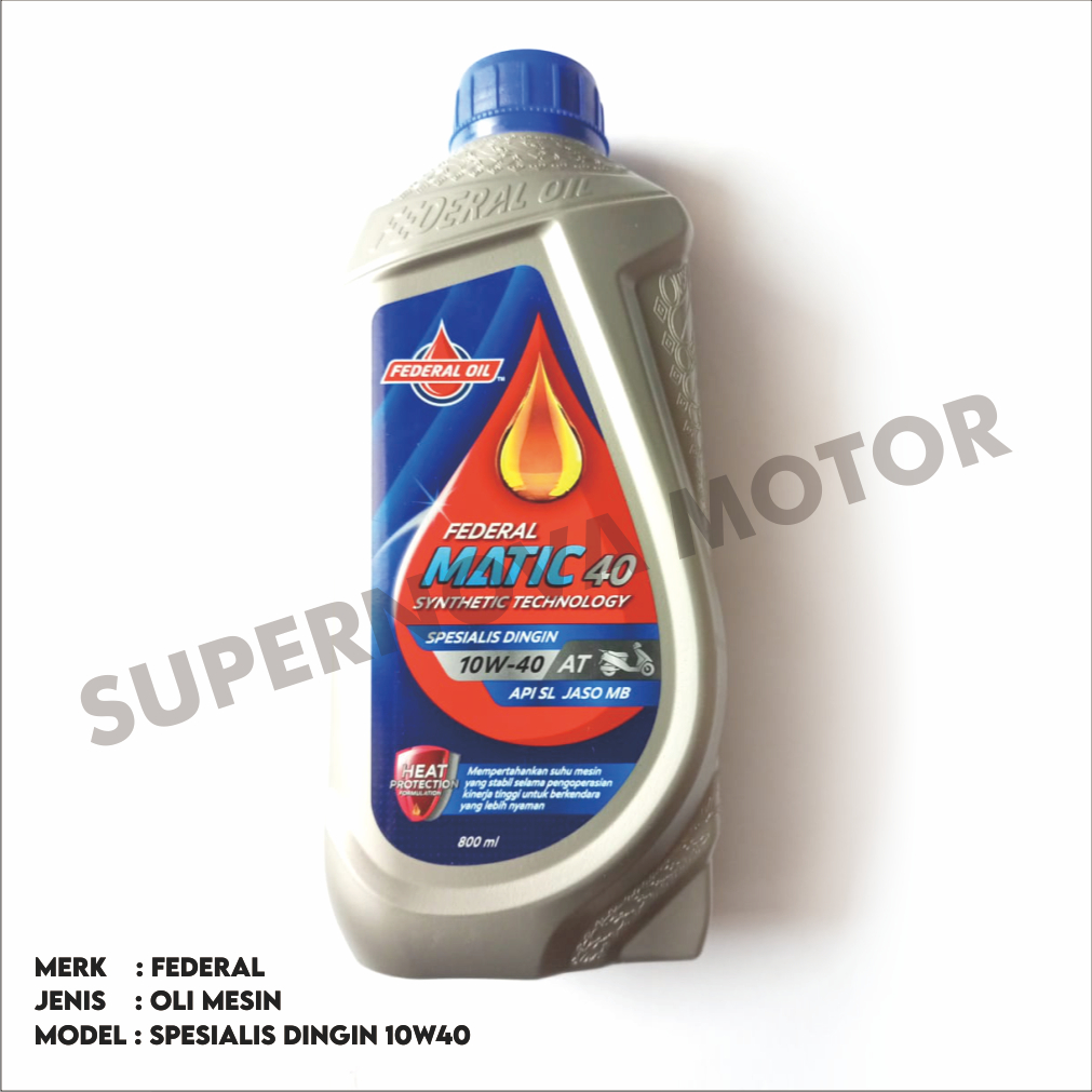 Jual OLI MESIN FEDERAL MATIC 4T 10W-40 SPESIALIS DINGIN SYNTHETIC ...