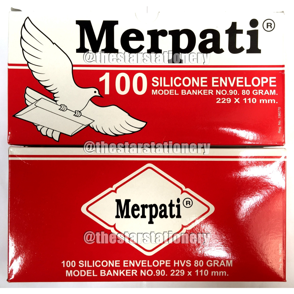 Jual (1 Pack isi 100 Lembar) Amplop Merpati 90 Perekat 80 Gram Uk. 23 x ...