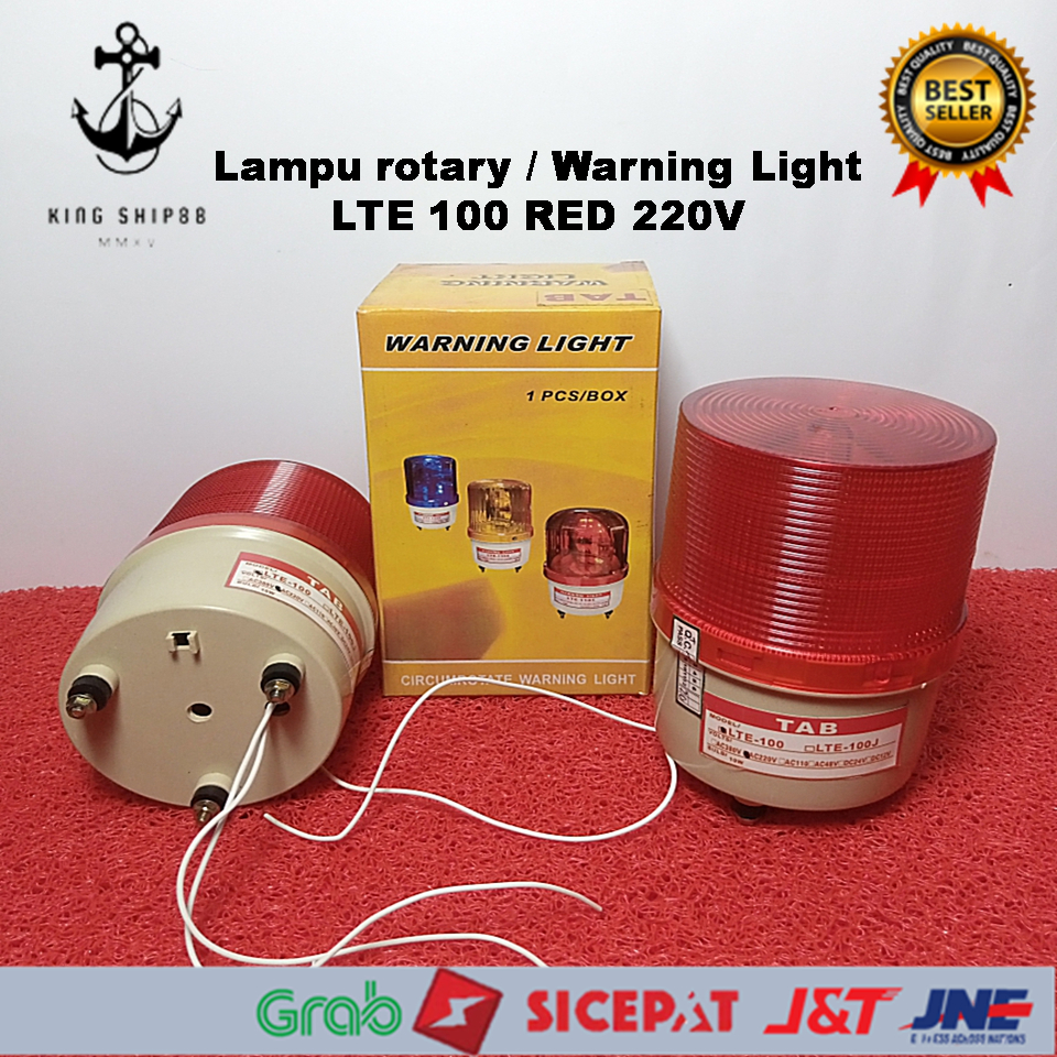 Jual Lampu rotary / Warning Light LTE 100 RED 220V | Shopee Indonesia