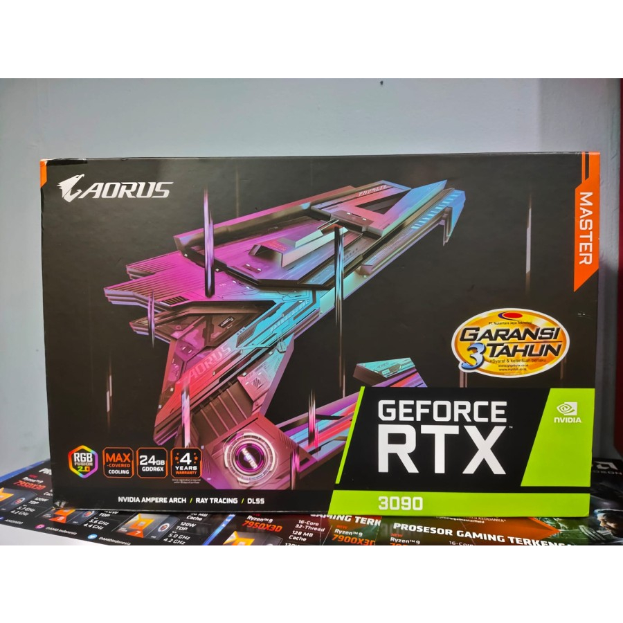 Jual VGA CARD GIGABYTE RTX 3090 AORUS MASTER 24GB GDDR6X | Shopee Indonesia