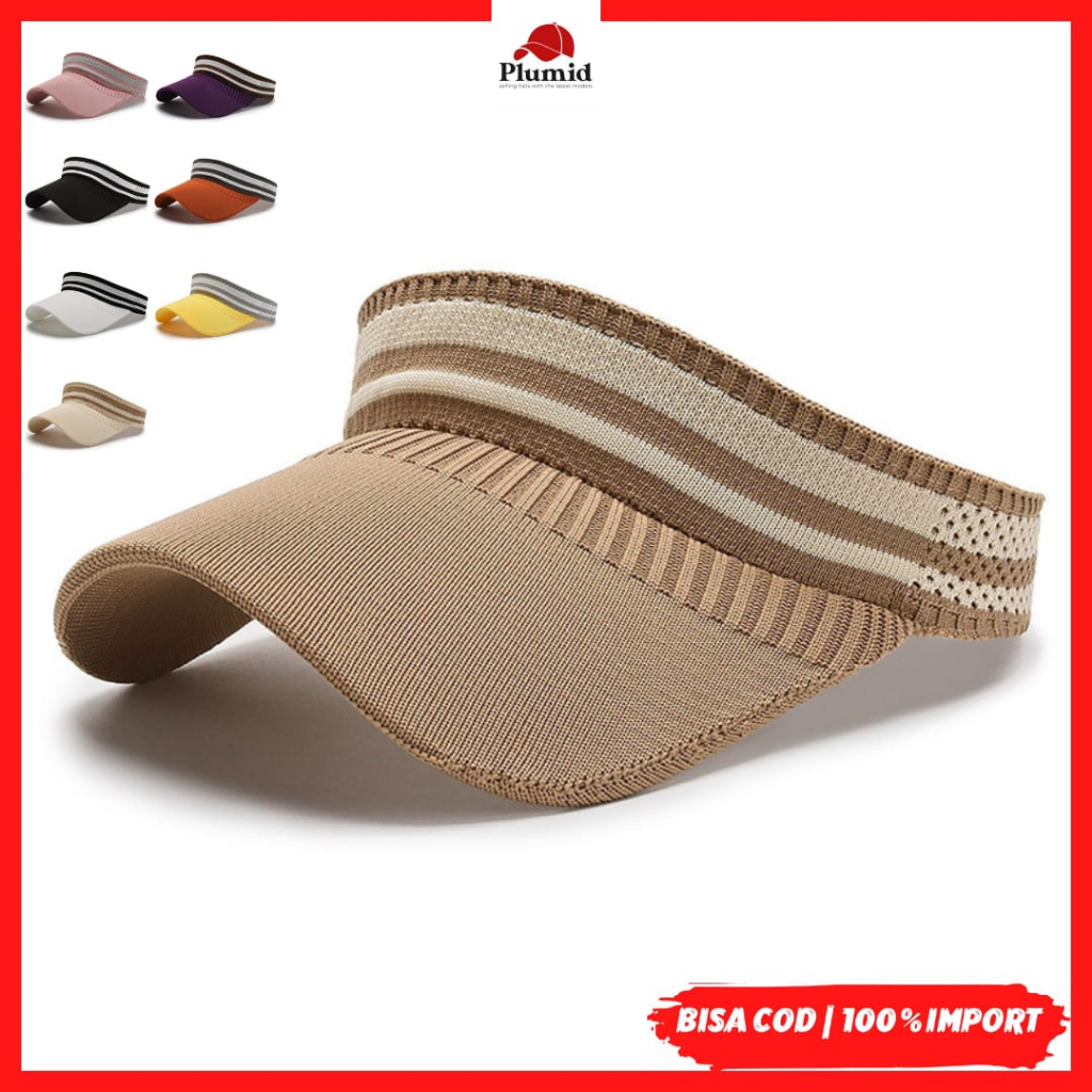 Jual PLUMID - Topi wanita sport rajut premium topi olahraga knit zumba ...